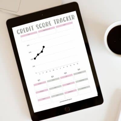 Free Credit Score Tracker Printable | Minimal & Frugal