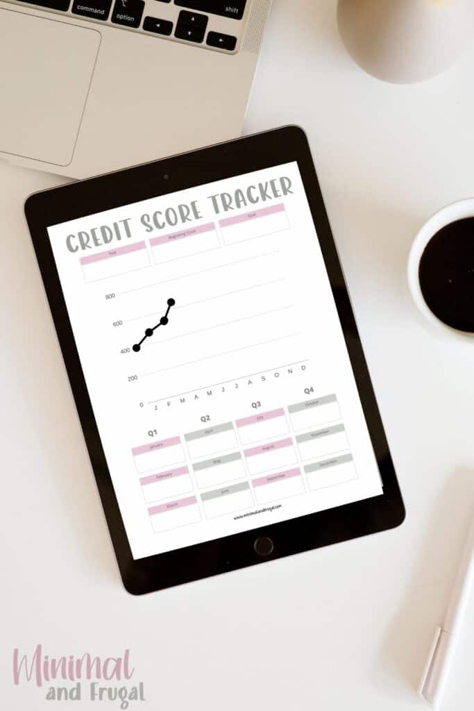 Free Credit Score Tracker Printable | Minimal & Frugal